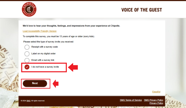 ChipotleFeedback Survey Participation Without Code - ChipotleFeedback