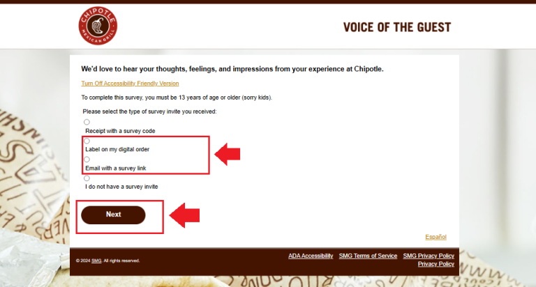 ChipotleFeedback Email With a Survey Link - ChipotleFeedback